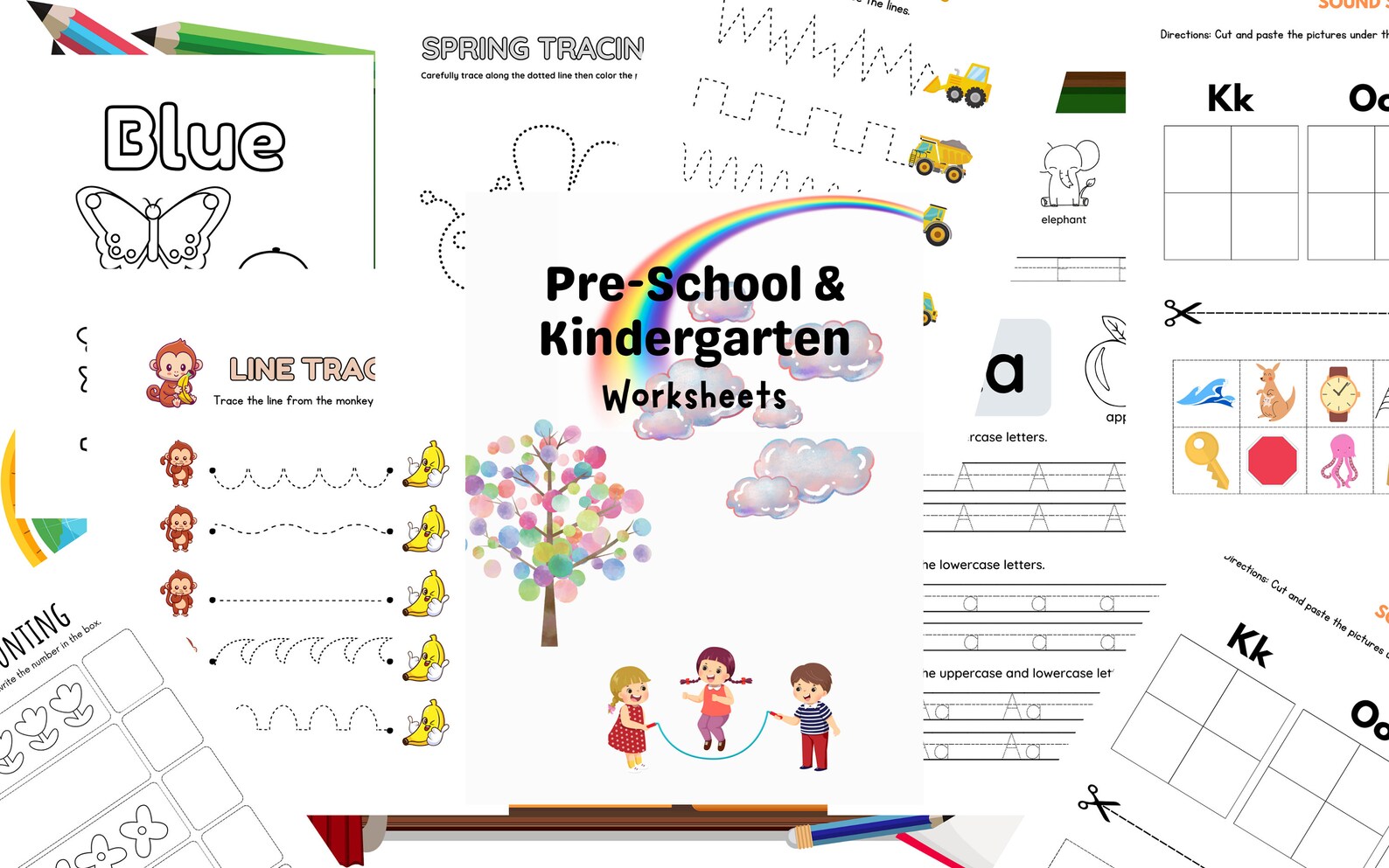 Printable Toddler Worksheets or Toddler Workbook Instant Download ...