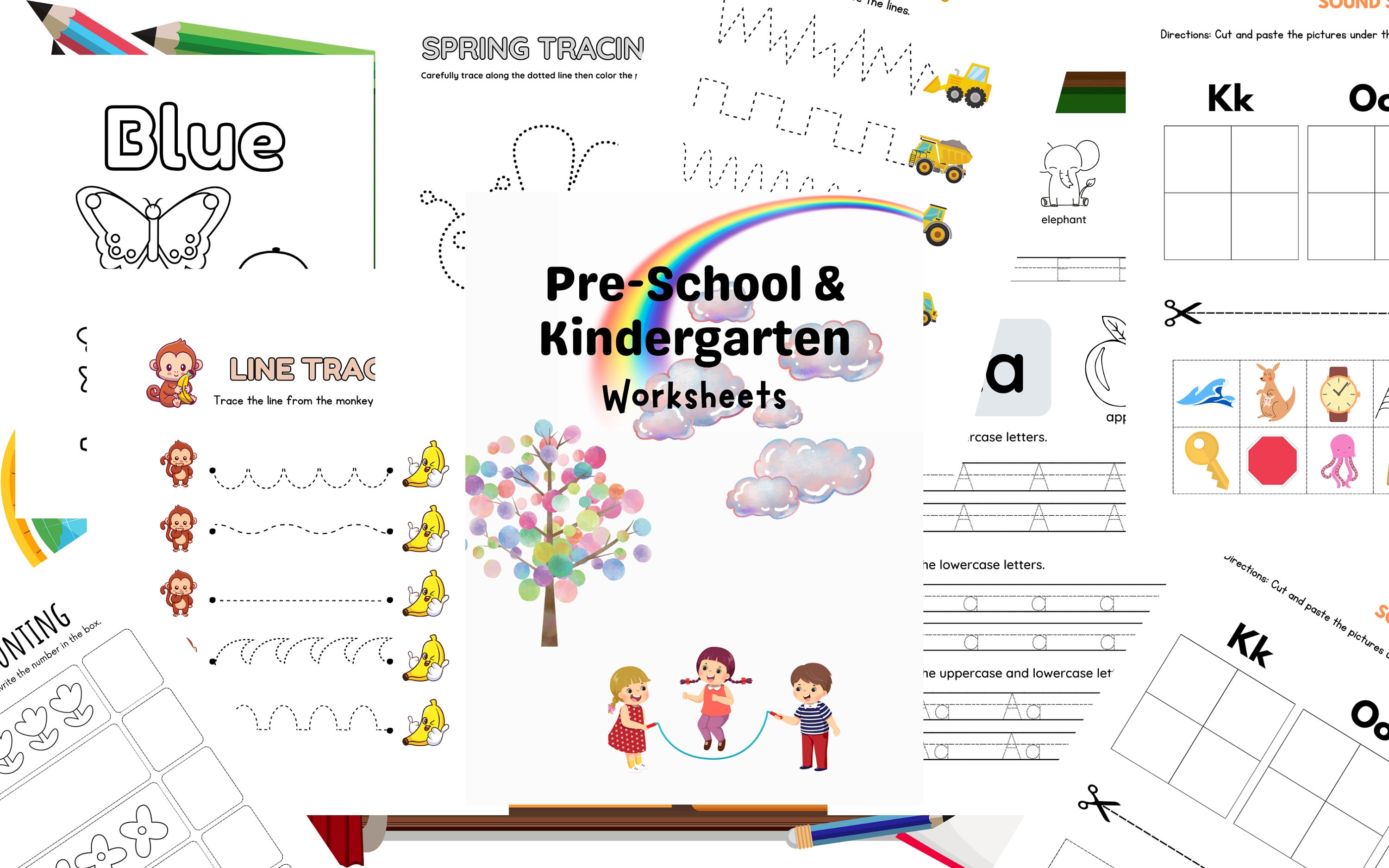 Printable Toddler Worksheets or Toddler Workbook Instant Download ...