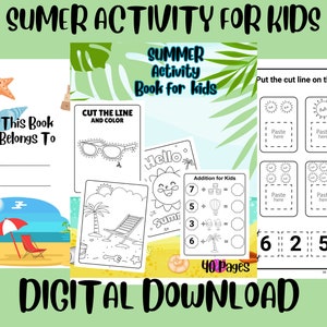 Summer Activity Book for Kids - Etsy