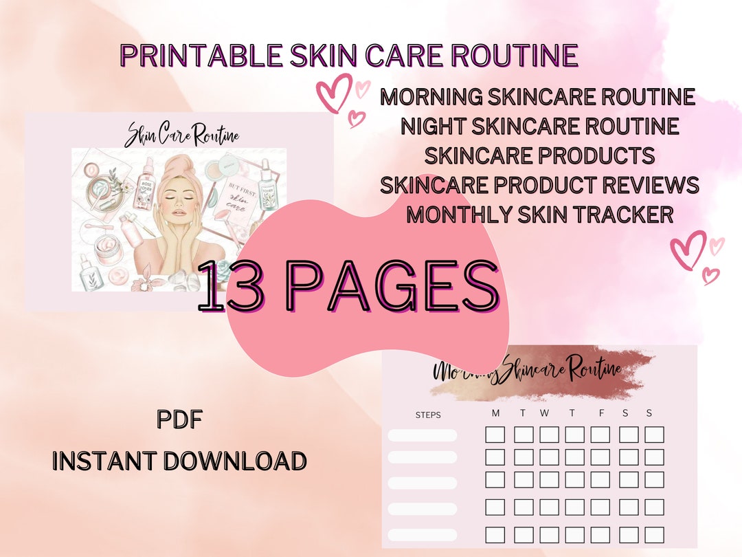 PRINTABLE SKINCARE ROUTINE - Etsy