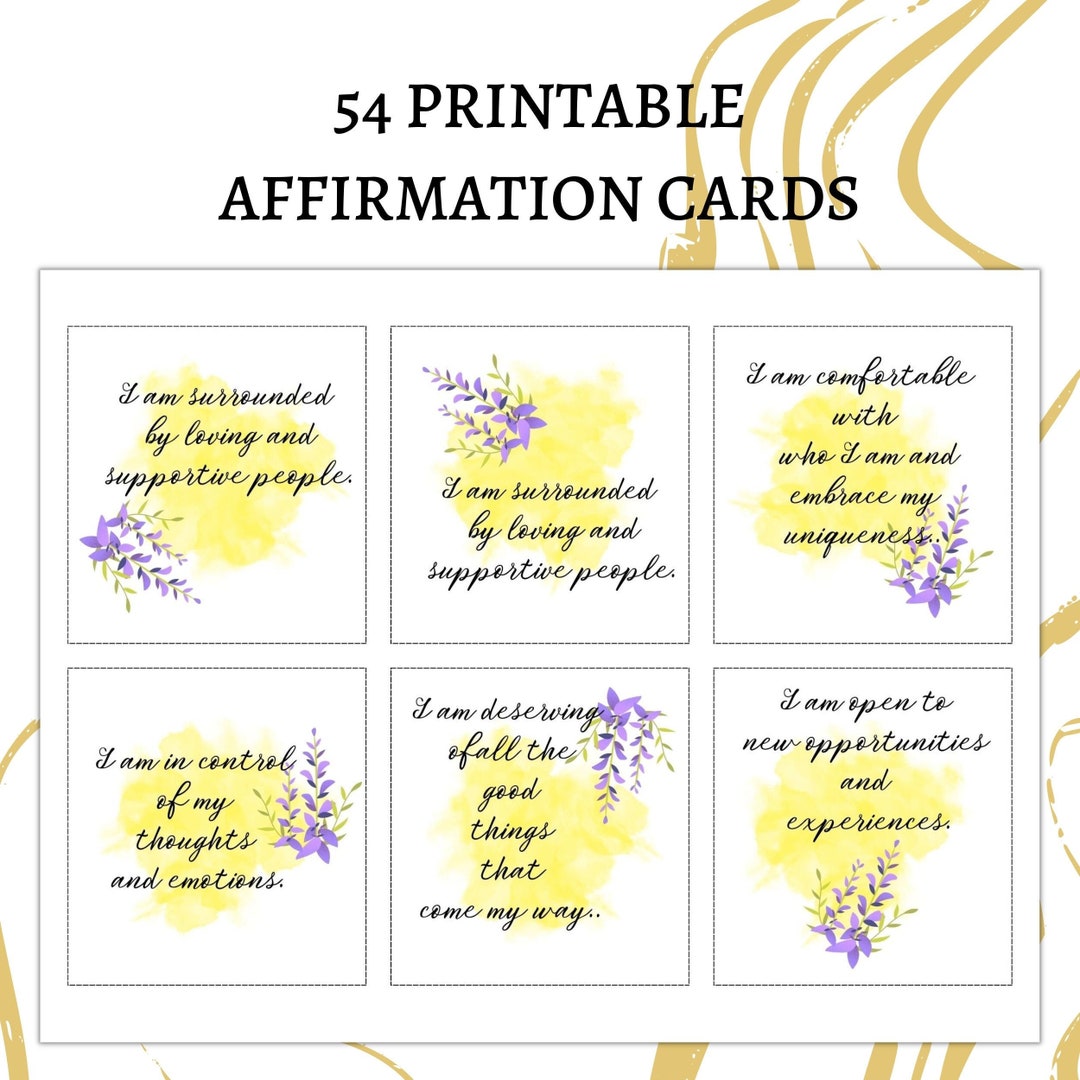 54 Inspirational Affirmation Cards-revitalize Your Mind and Boost Your ...