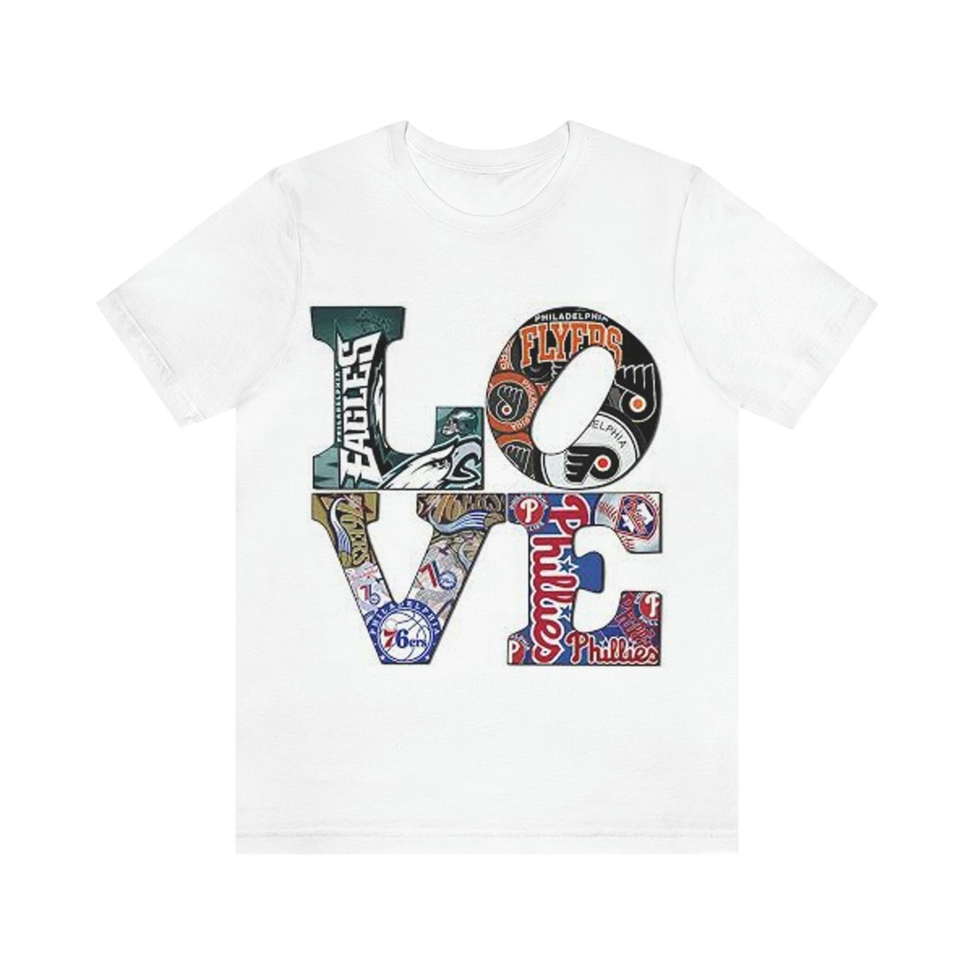 Philadelphia Sports LOVE Sign Brotherly Love T-shirt - Etsy