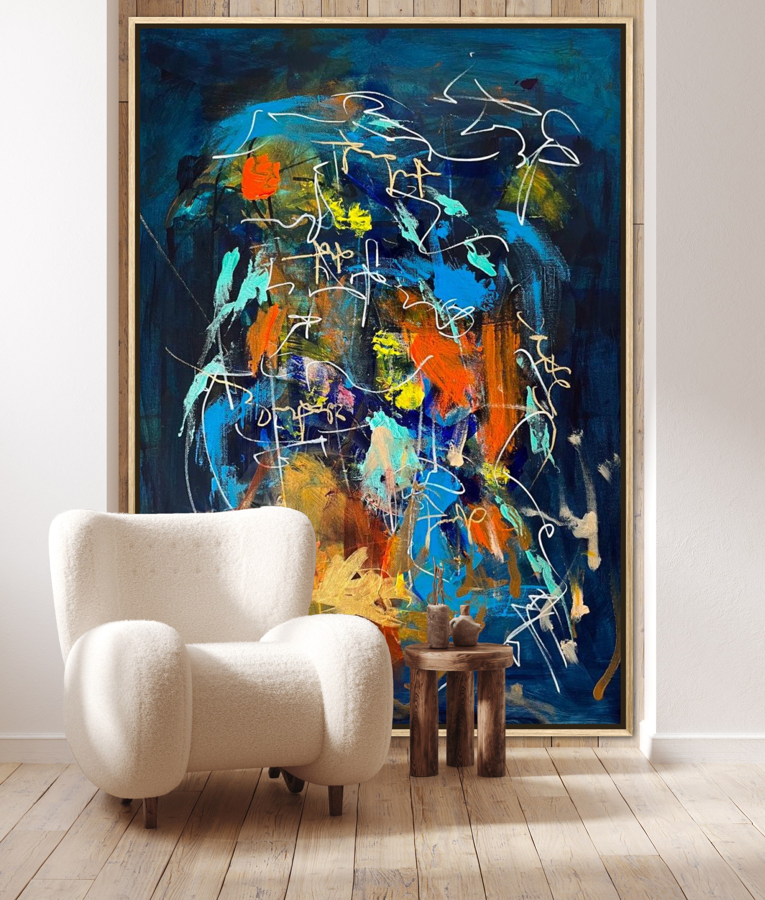 Blue Thoughts - Abstract Painting - Etsy