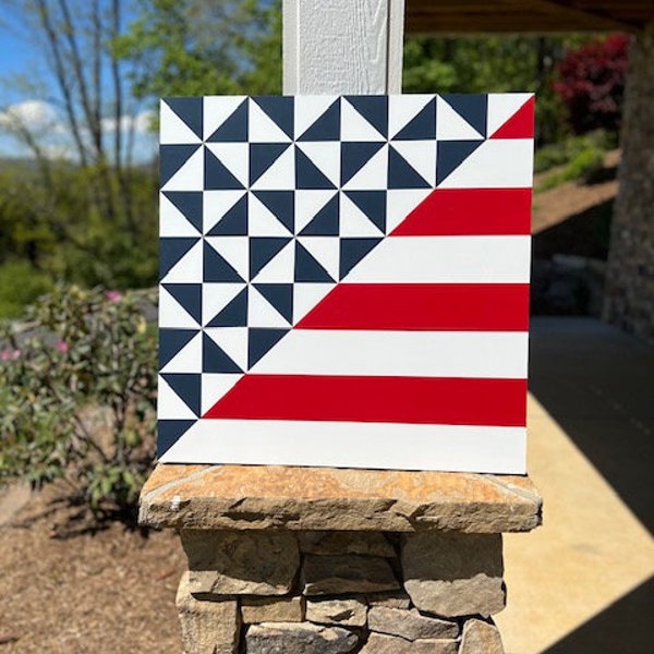 Barn Quilt Flag - Etsy