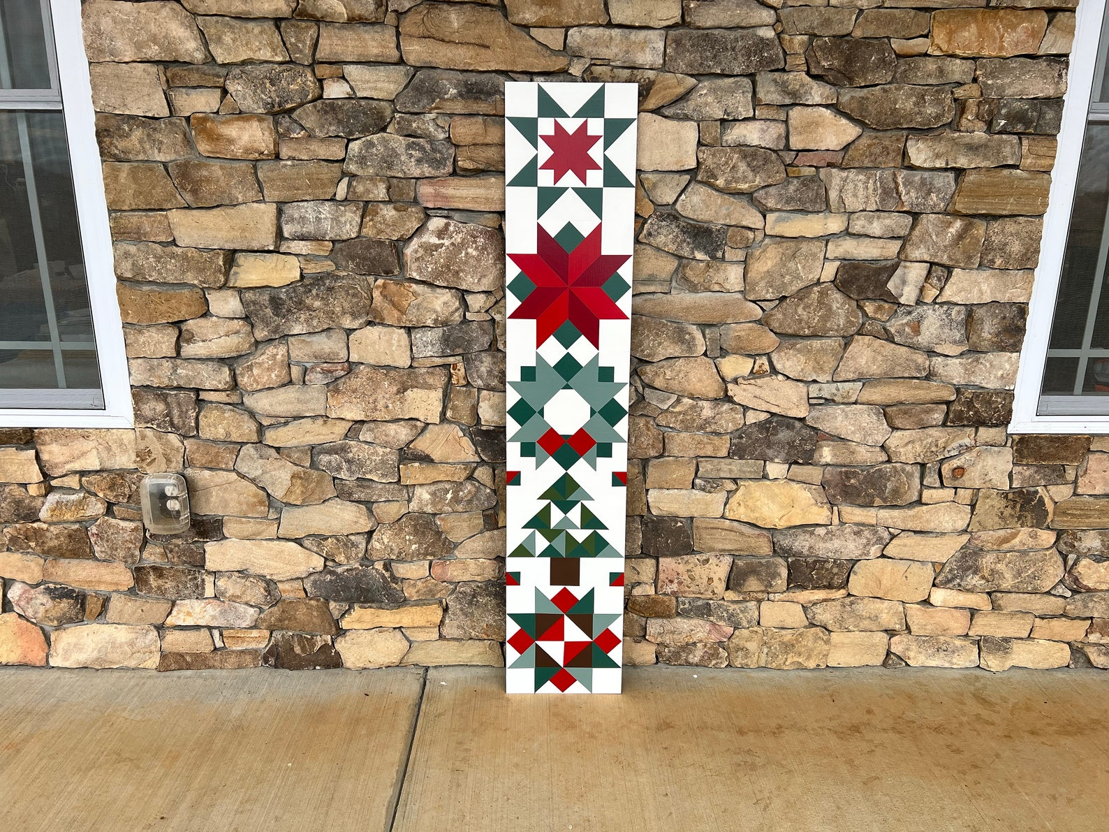 Christmas Barn Quilt Porch Leaner Made to Order - Etsy