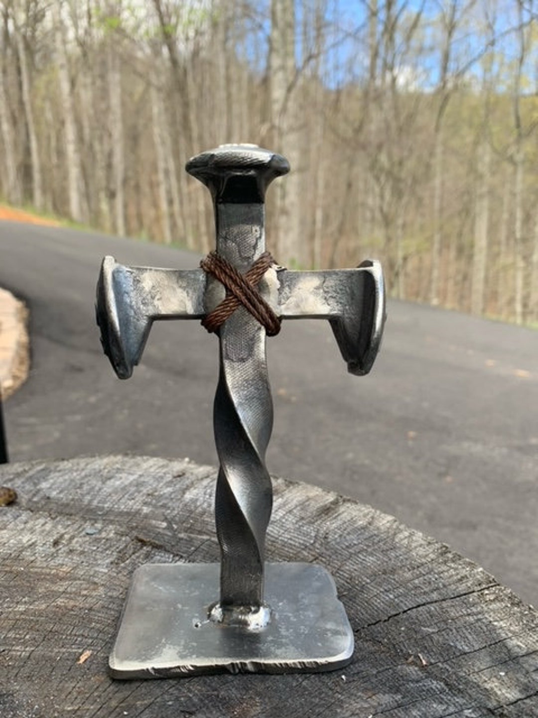 Railroad Spike Cross - Etsy