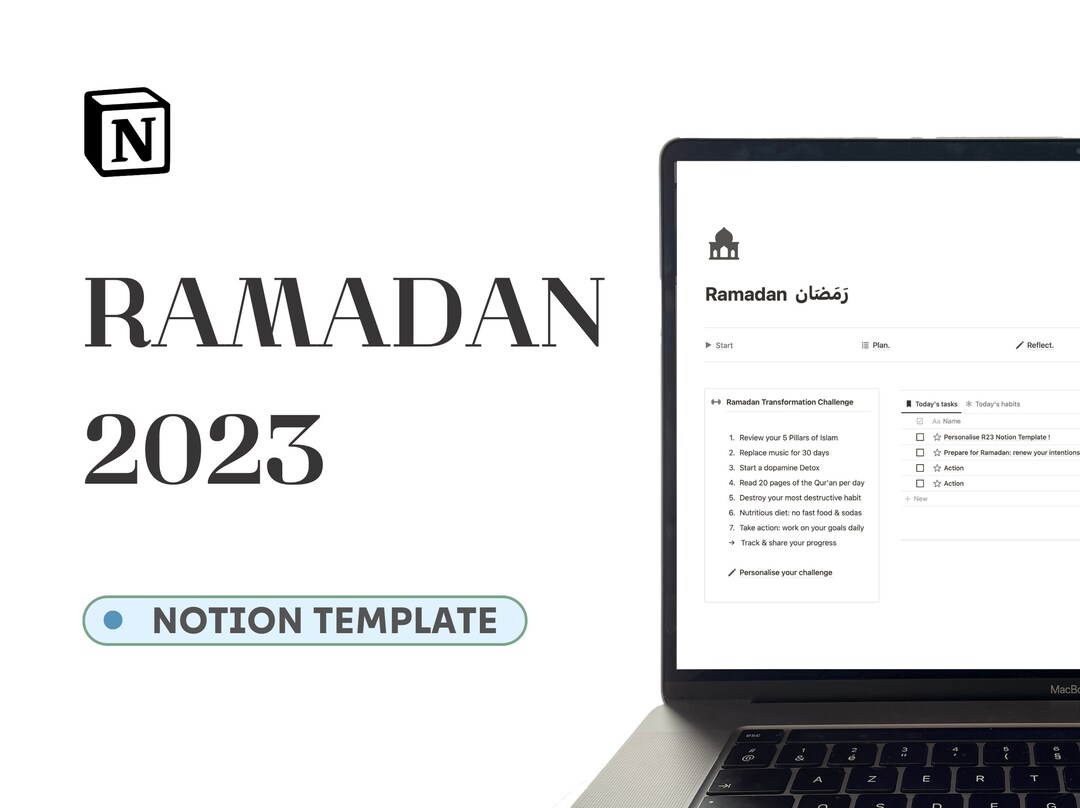 Ramadan '23 Notion Template - Etsy