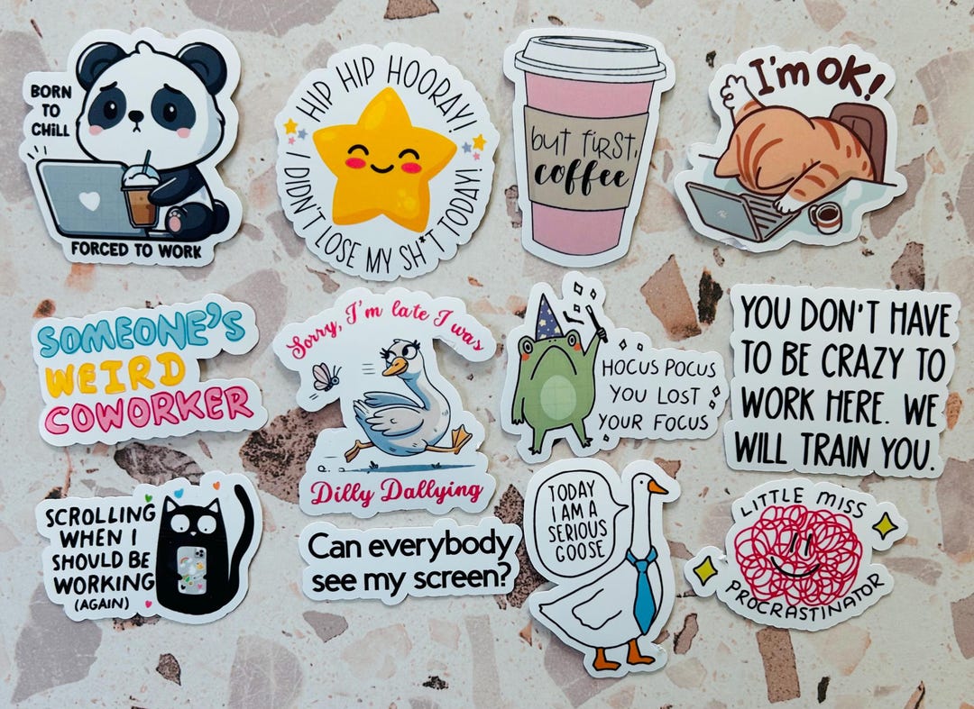 Funny Sarcastic Office Stickers - Work Humor - Etsy