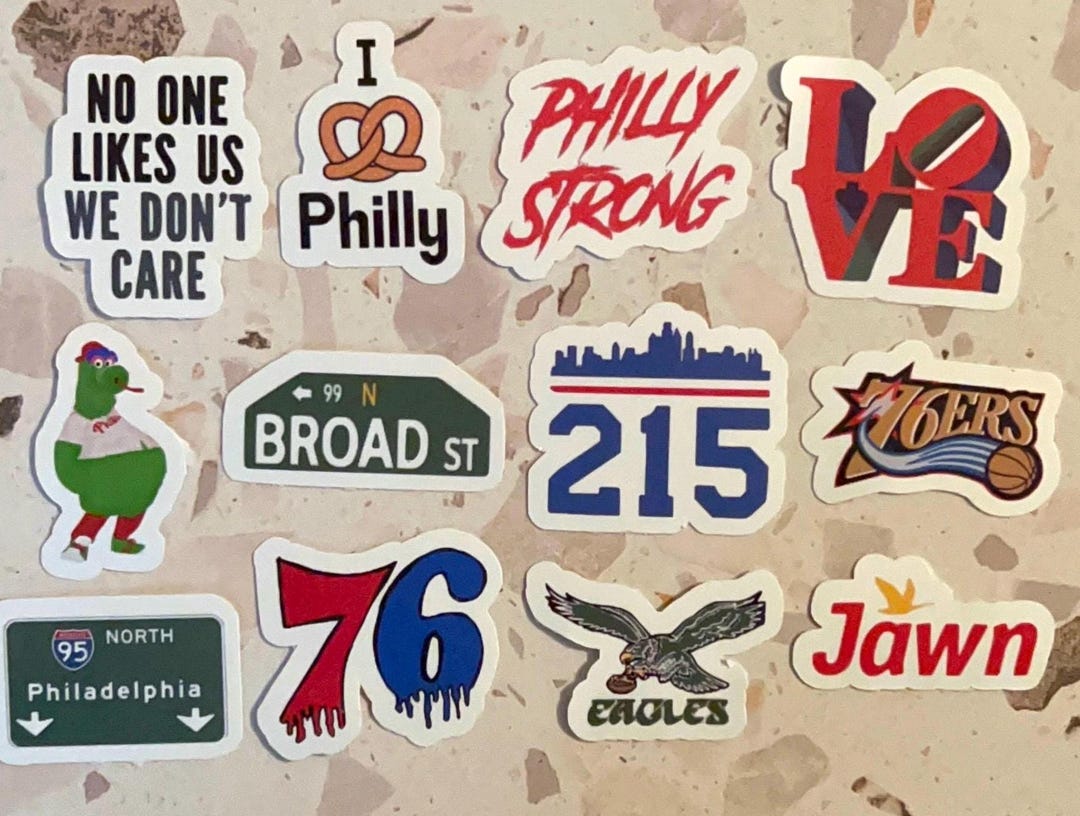 12 STICKER PACK- Philly Stickers- Laptop , Water Bottle Stickers - Etsy
