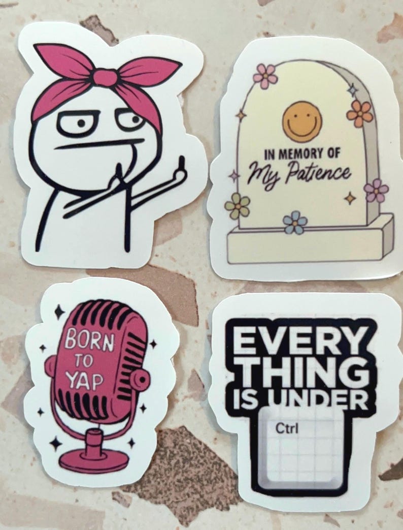 12 Funny Girl Sarcastic Stickers - Funny Kindle Stickers- Laptop ...