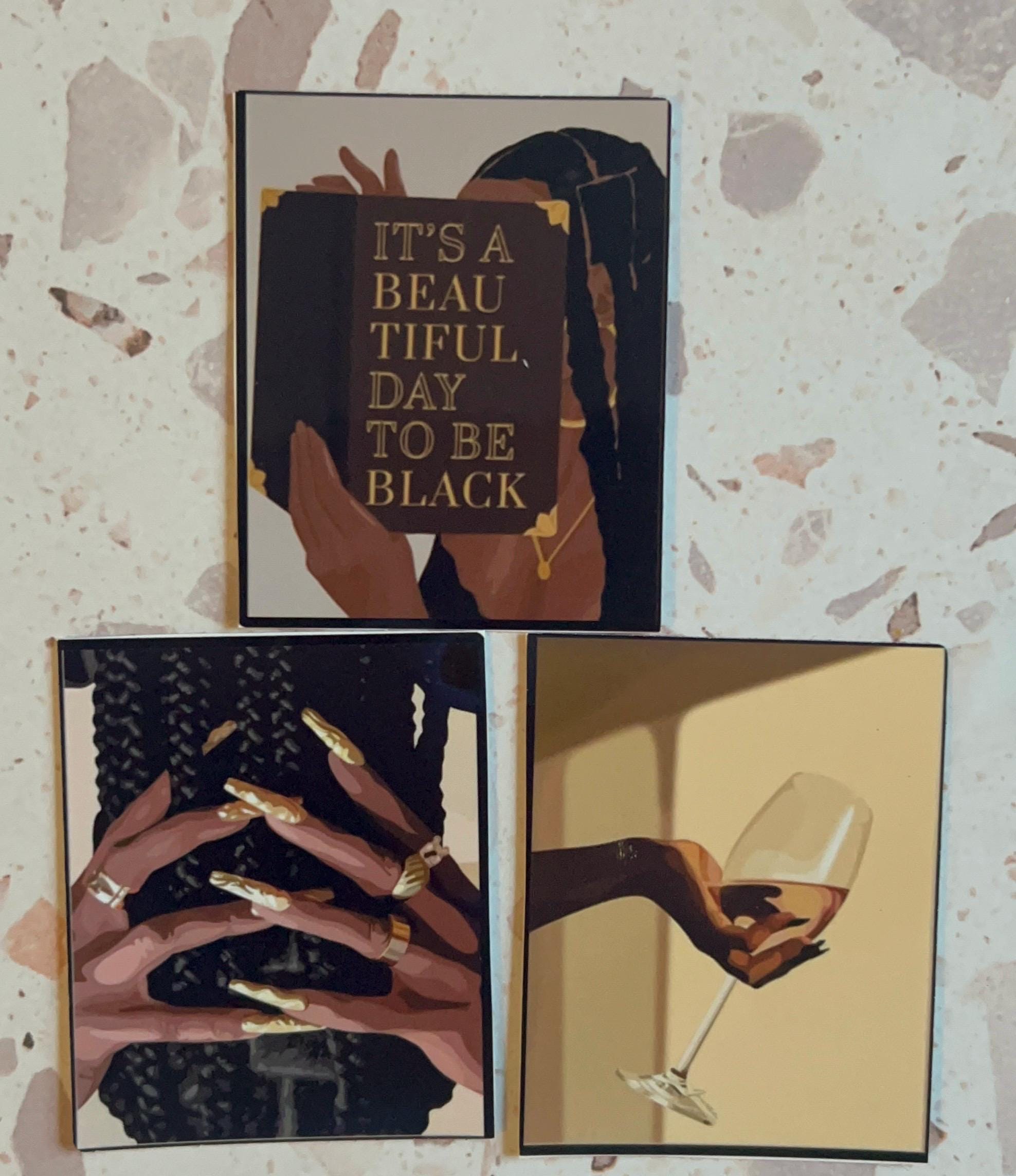 9 STICKER PACK- Black Woman Baddie Stickers | Baddie Aesthetic | Boss ...