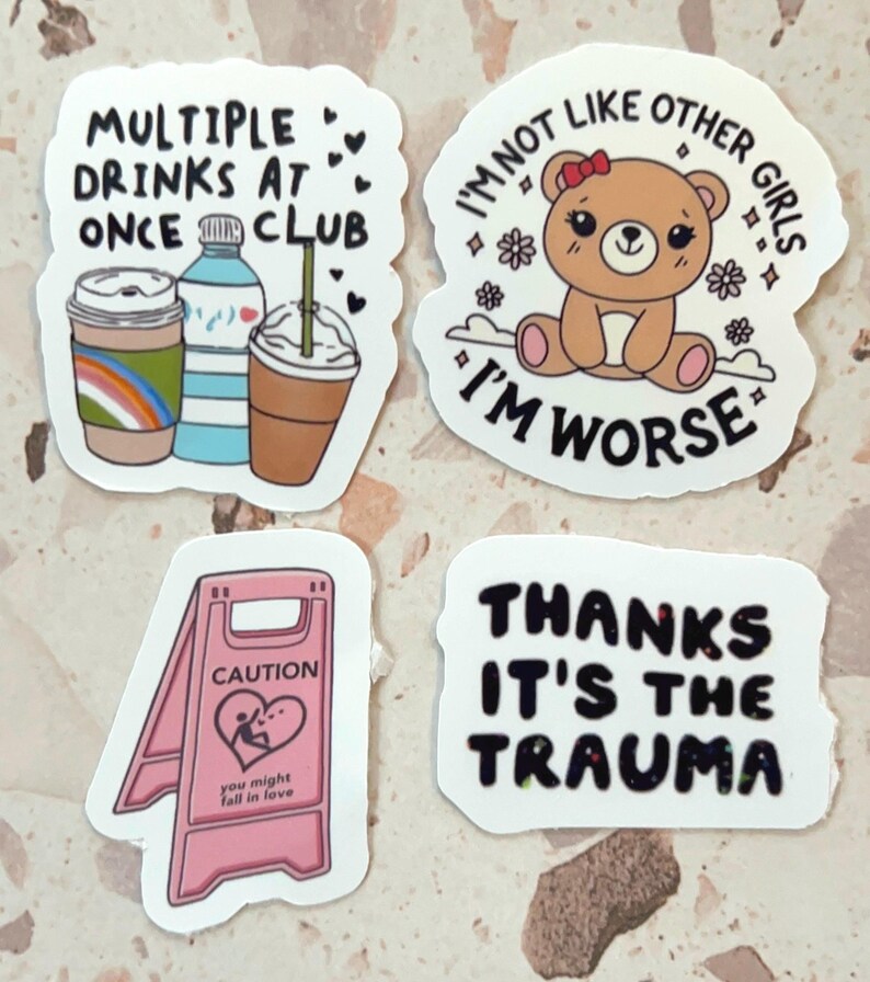 12 Funny Girl Sarcastic Stickers - Funny Kindle Stickers- Laptop ...