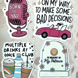 Funny Sarcastic Sticker Pack: Sassy Humor Decals (12 Stickers) - Etsy