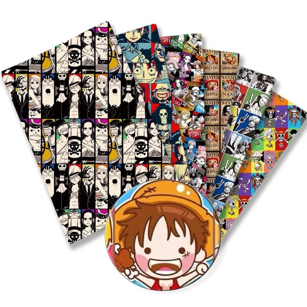 One Piece Anime Cotton Fabric - Etsy