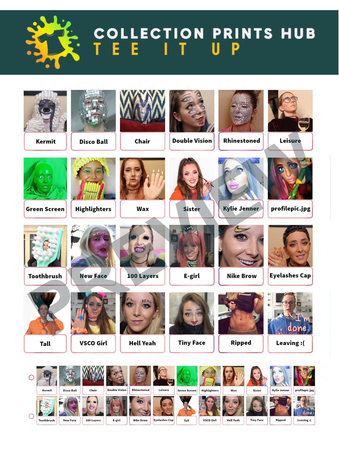 Guess Who Jenna Marbles Game Insert Card | Printable Guess Who Jenna ...