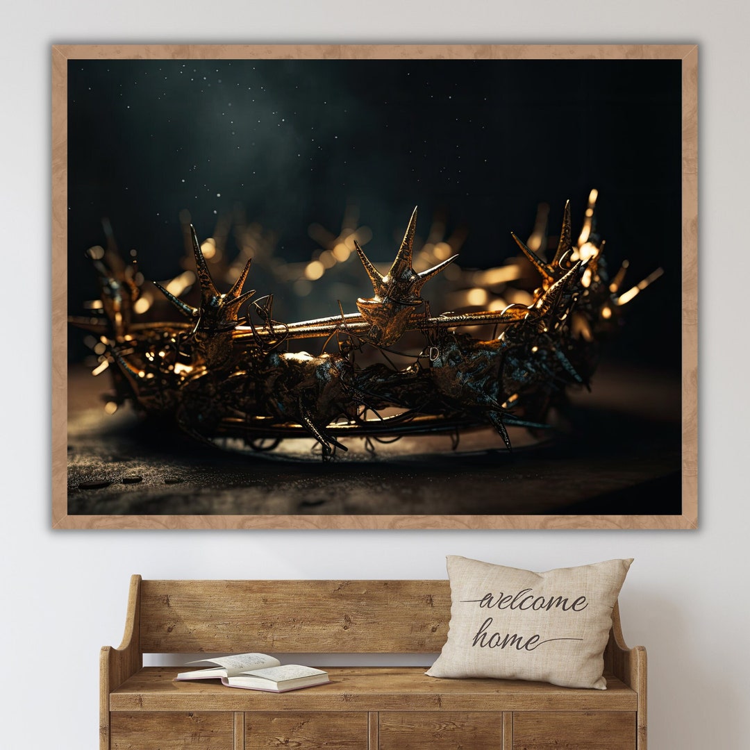 Crown of Thorns Crown Gold Jesus Easter Wonder Symbolism Art Wall ...