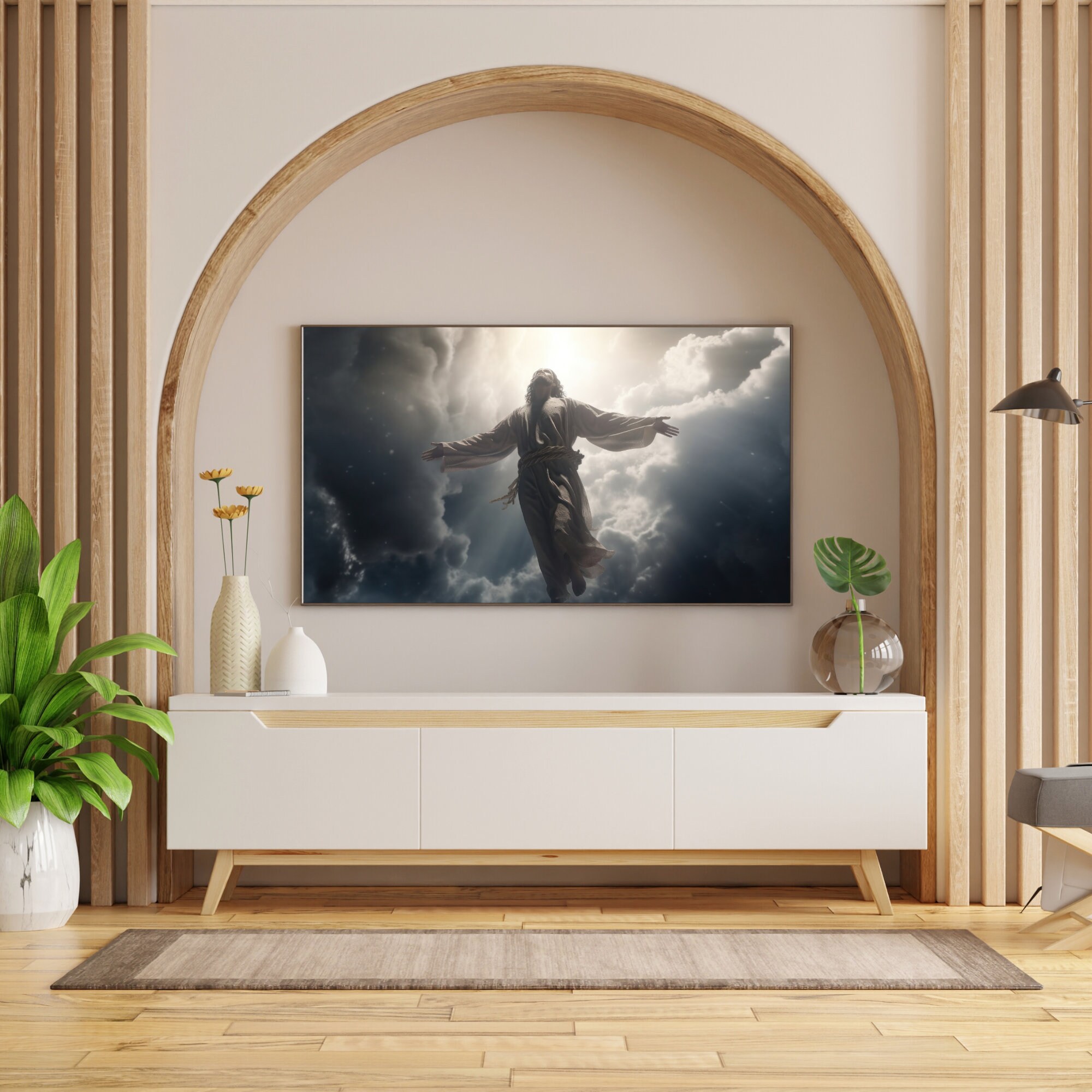 Jesus' Ascension DIGITAL DOWNLOAD Jesus Bible Art, Modern Bible Poster ...