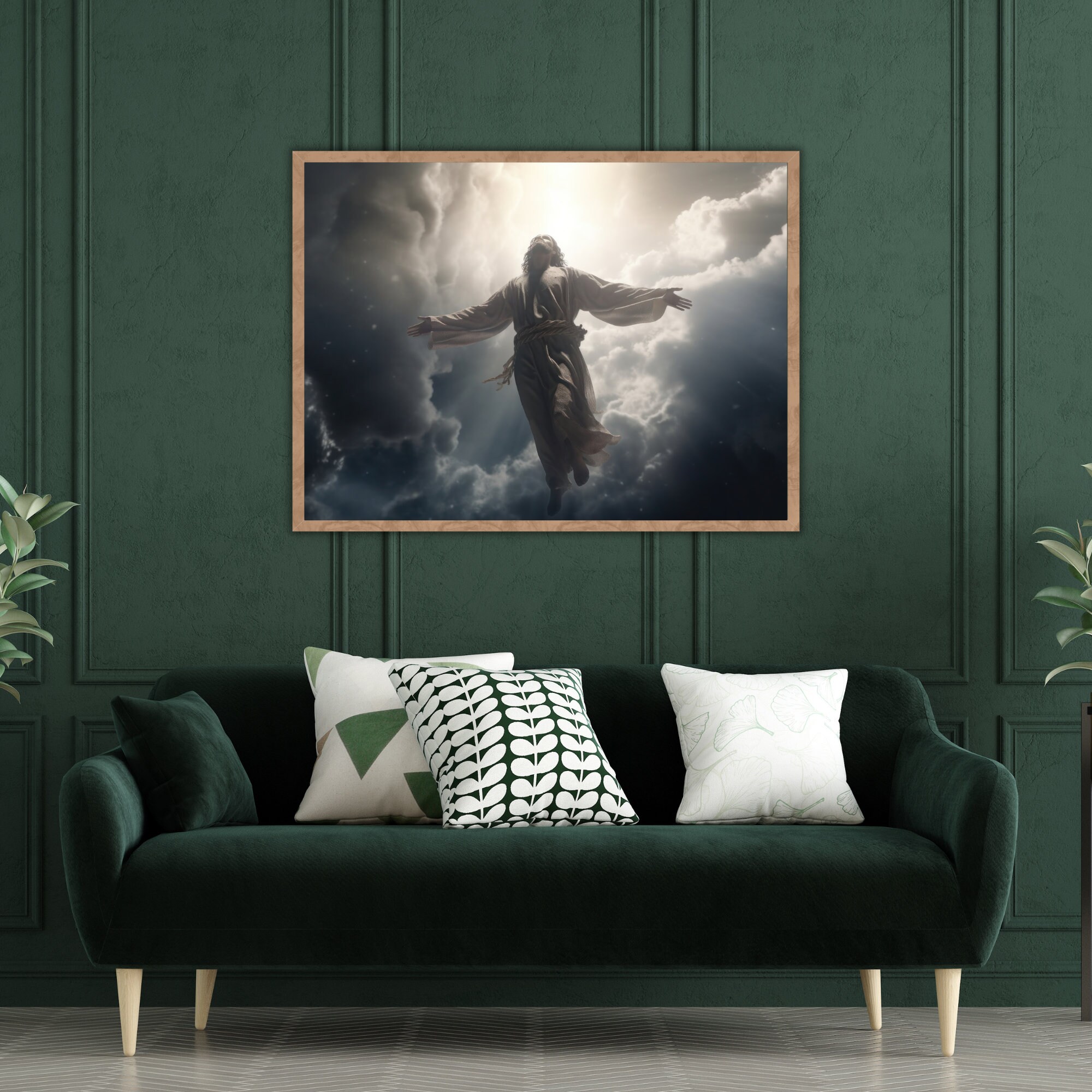 Jesus' Ascension DIGITAL DOWNLOAD Jesus Bible Art, Modern Bible Poster ...