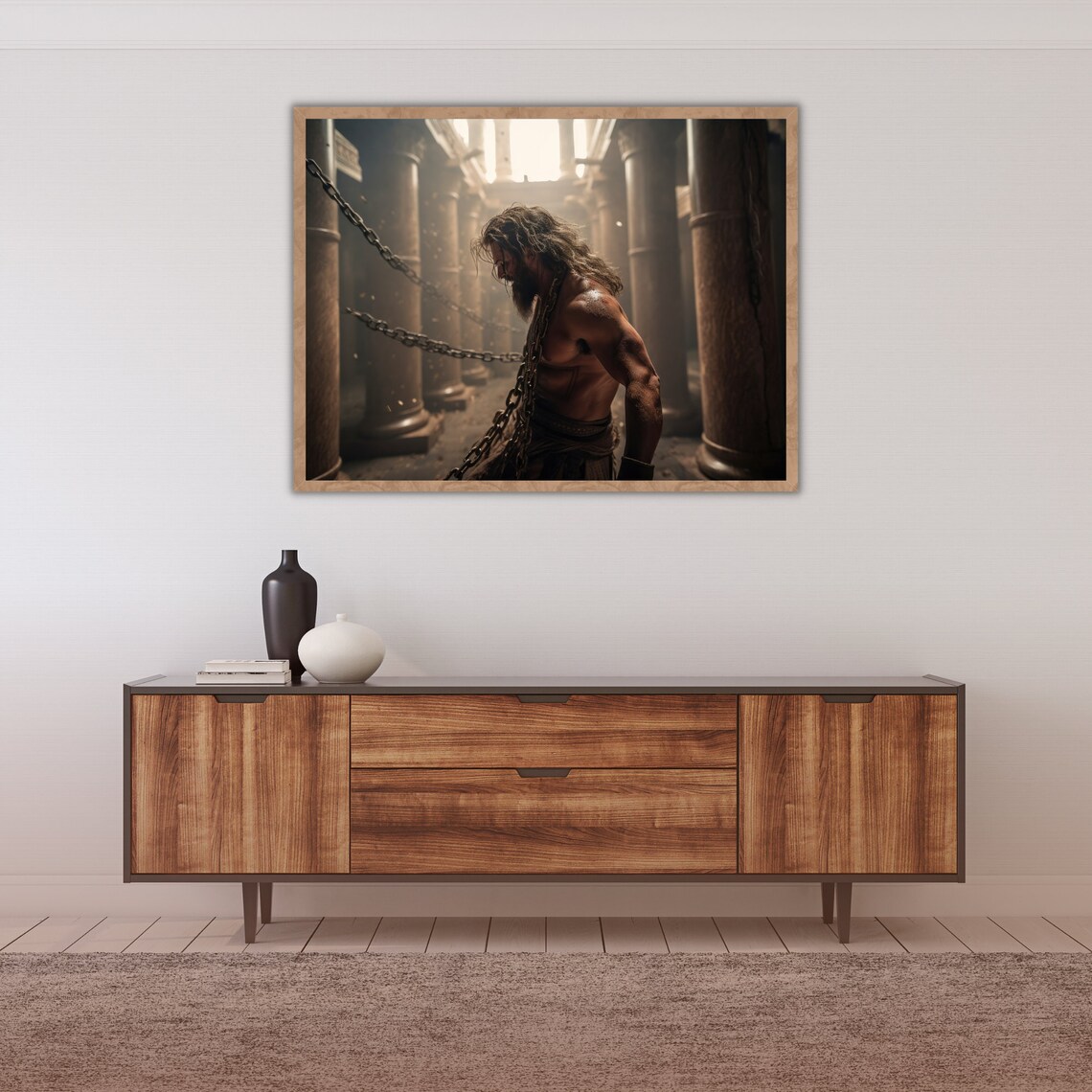 Samson Strong Believe Last Pray in Chains Wandkunst Simson - Etsy