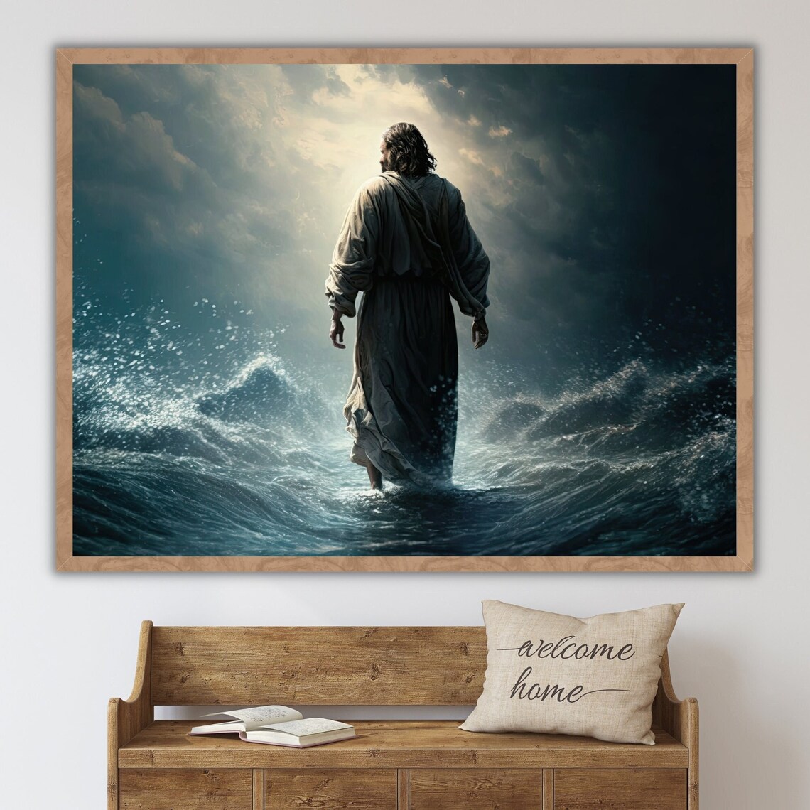Jesus Walking on Water Wall Art Wonder Jesus the Messiah - Etsy