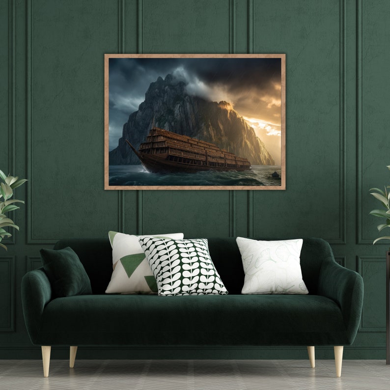 Arche Noah DIGITAL DOWNLOAD Jesus Bibel Kunst, Moderne Bibel Poster ...