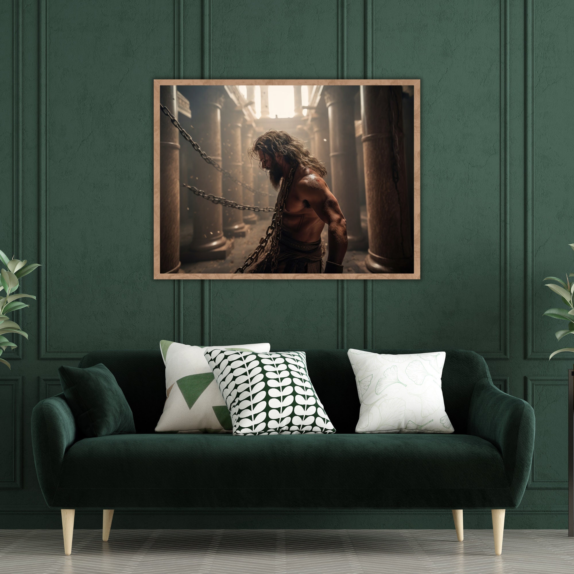 Samson Strong Believe Last Pray in Chains Wandkunst Simson - Etsy