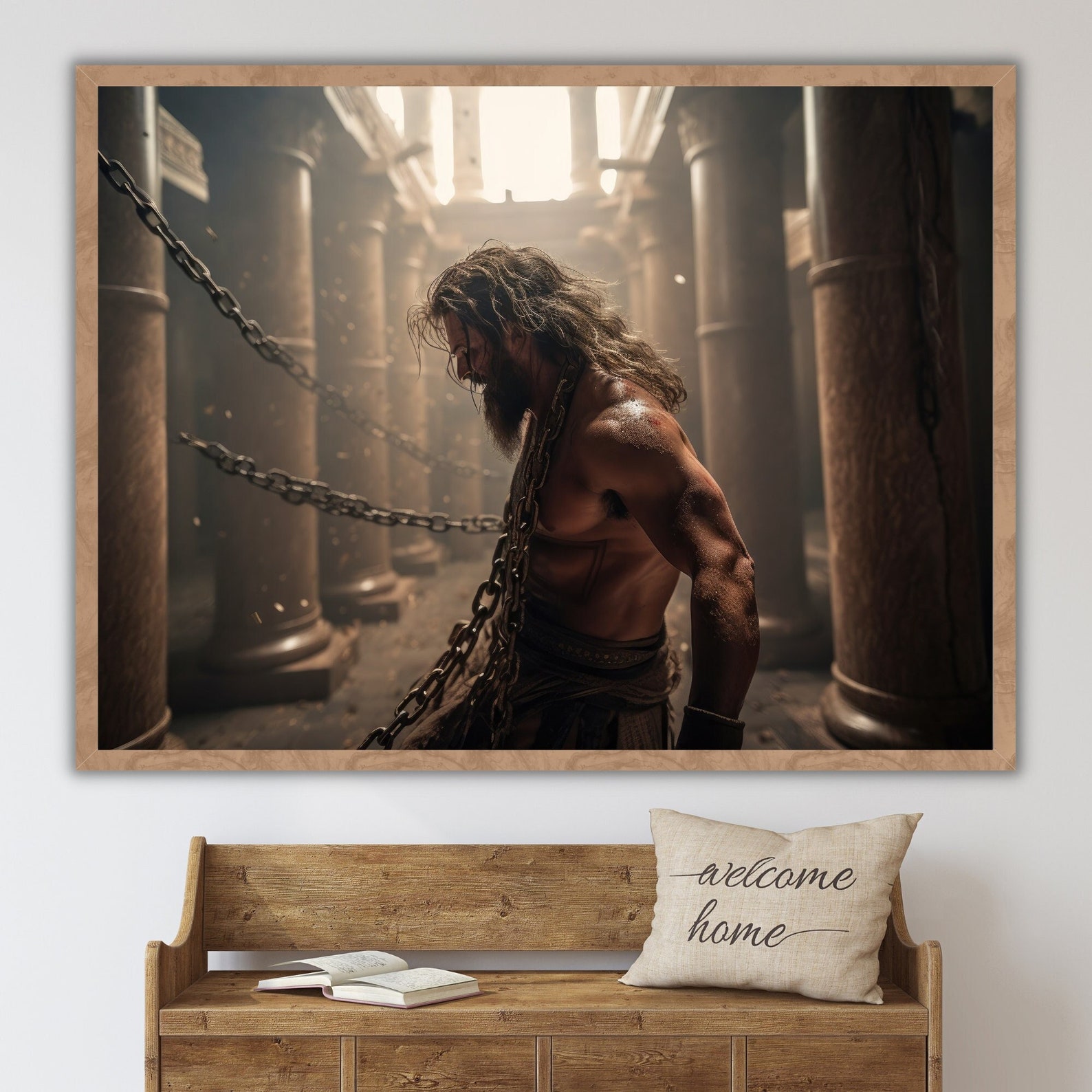 Samson Strong Believe Last Pray in Chains Wandkunst Simson - Etsy