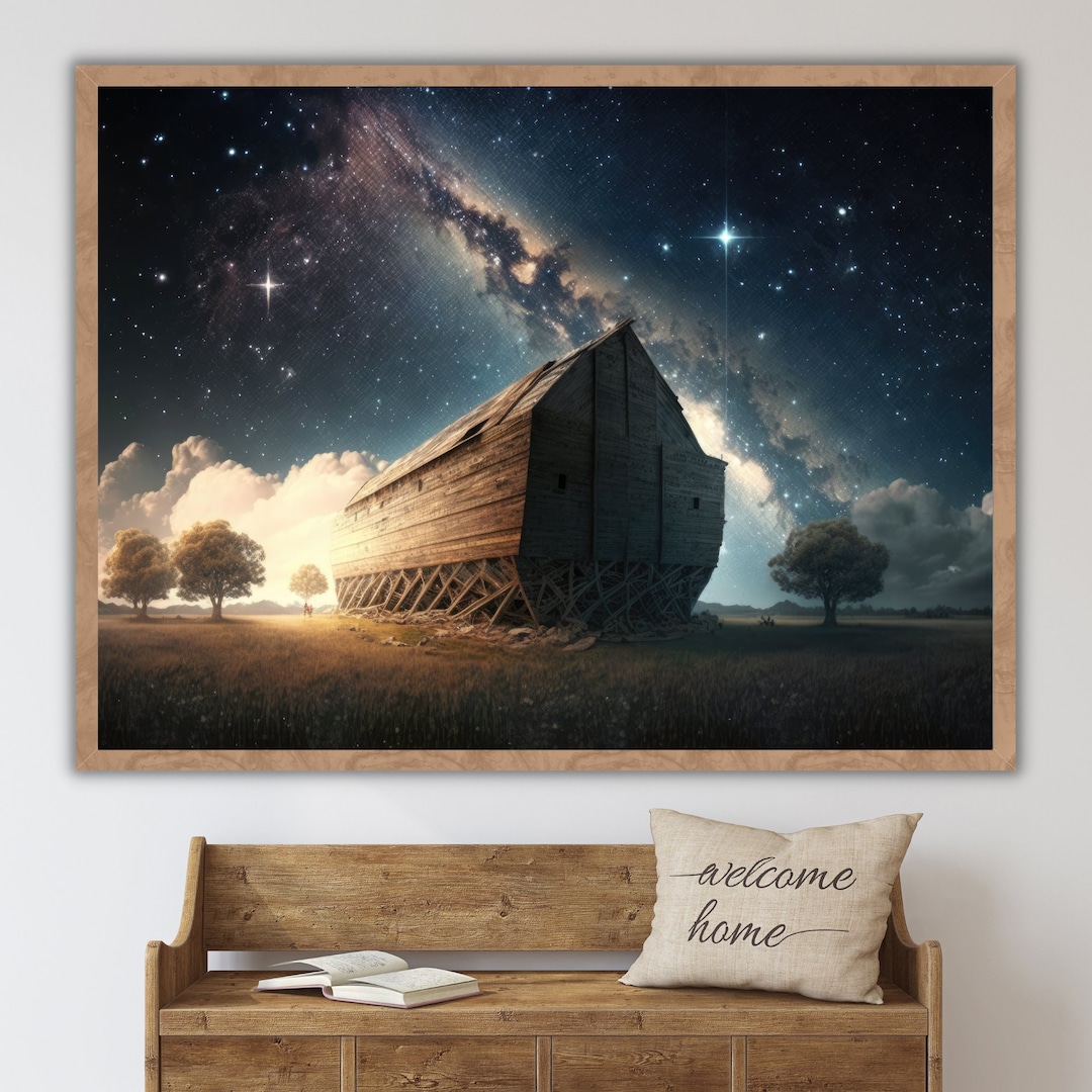 Abstract Noah's Ark Painting of Noah's Ark Faith and Belief in God ...