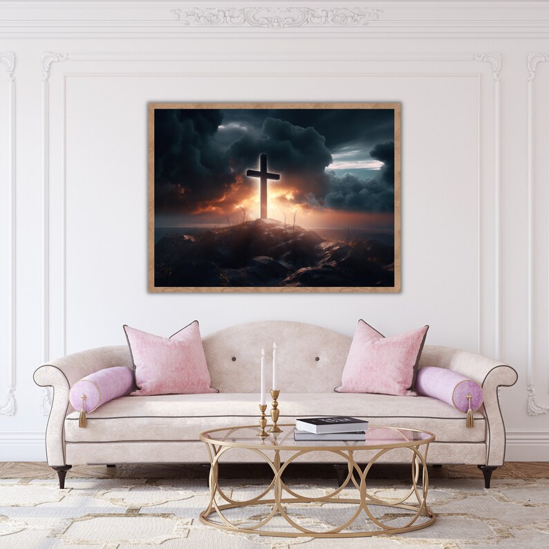 The Cross DIGITAL DOWNLOAD Wall Art Christianity, Jesus Bible Art ...