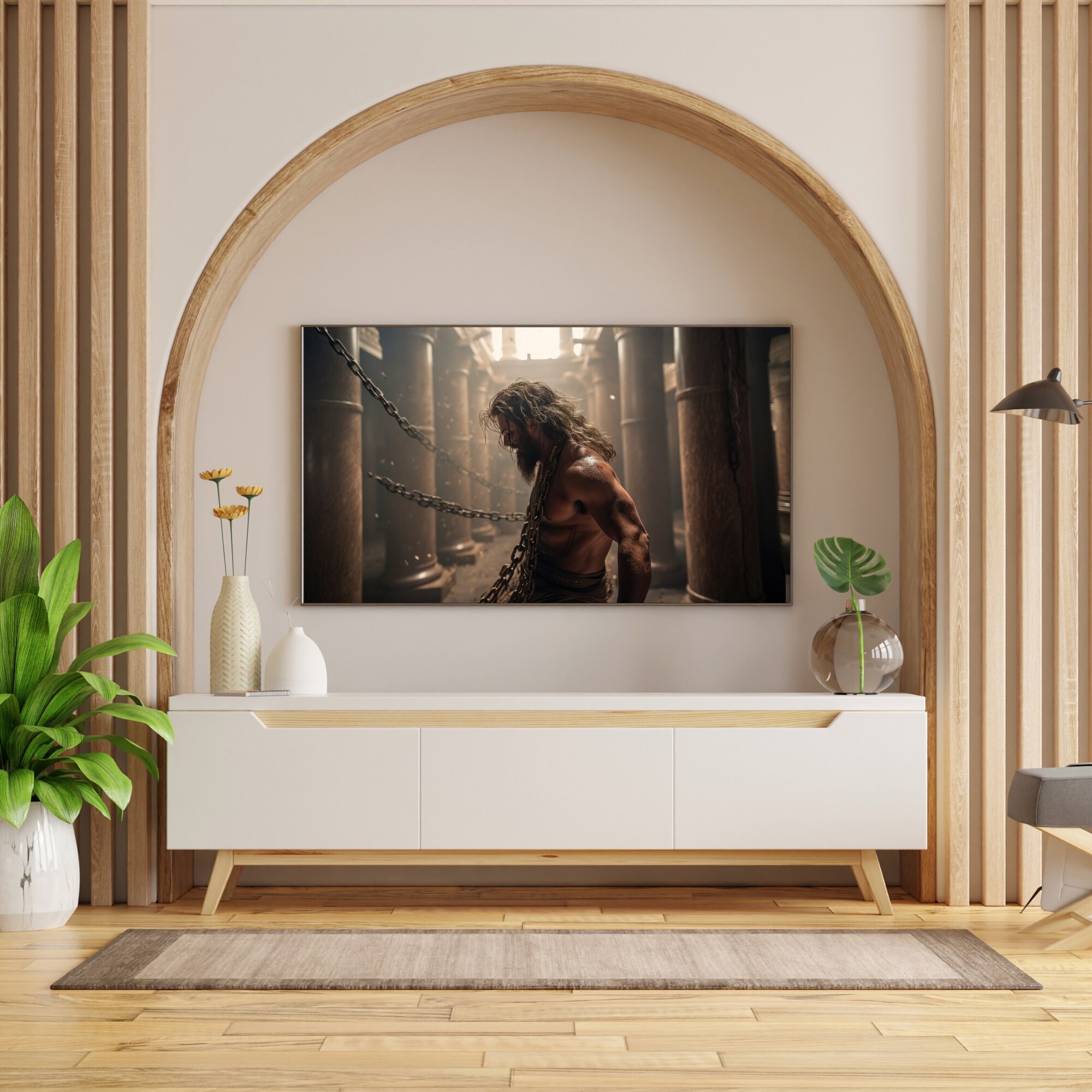 Samson Strong Believe Last Pray in Chains Wandkunst Simson - Etsy