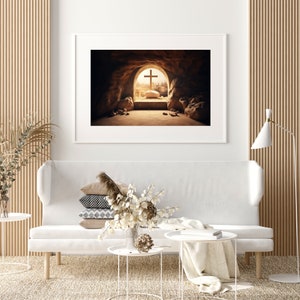 Jesus Easter Resurrection DIGITAL DOWNLOAD Jesus Bible Art, Modern ...