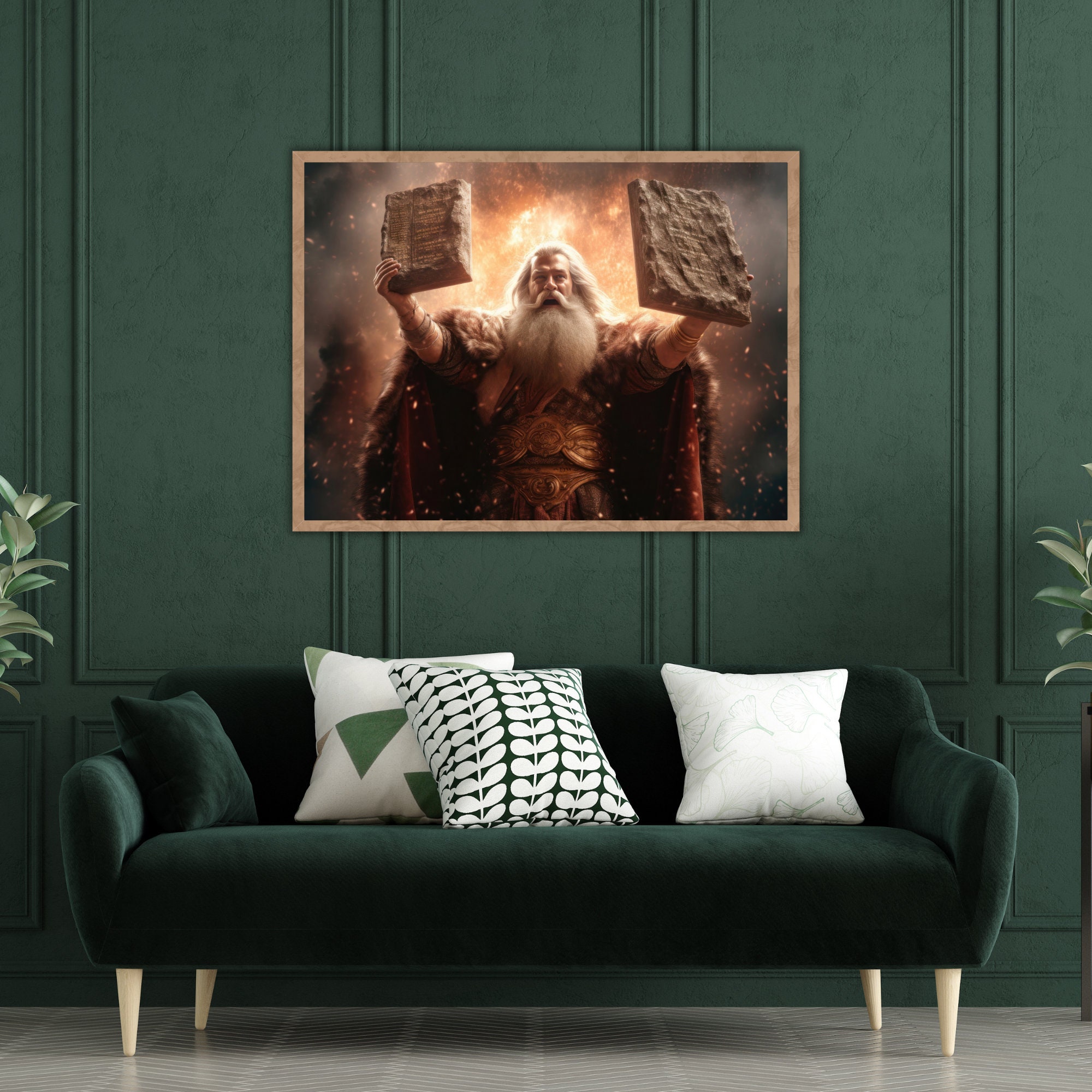 Moses Ten Commandments DIGITAL DOWNLOAD Moses Bible Art, Modern ...