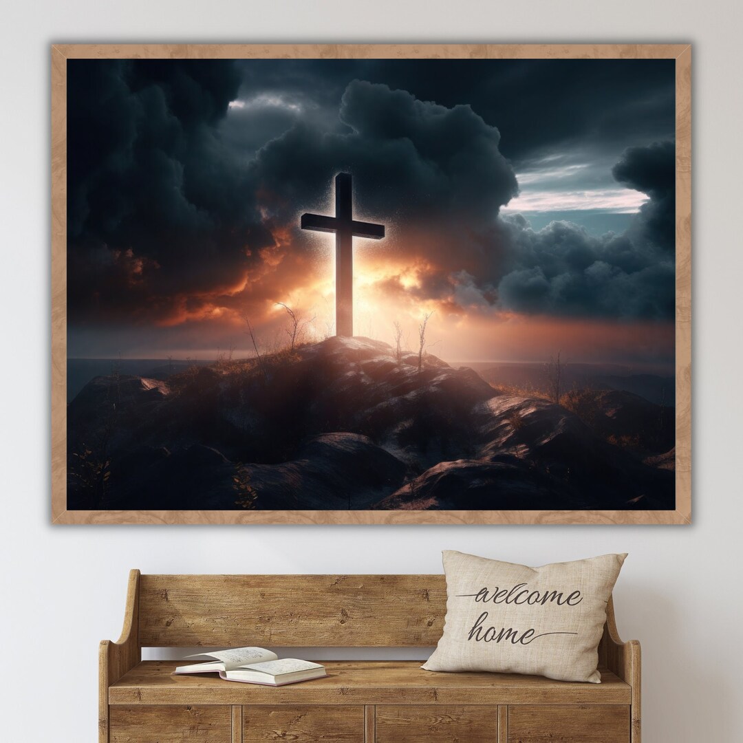 The Cross DIGITAL DOWNLOAD Wall Art Christianity, Jesus Bible Art ...