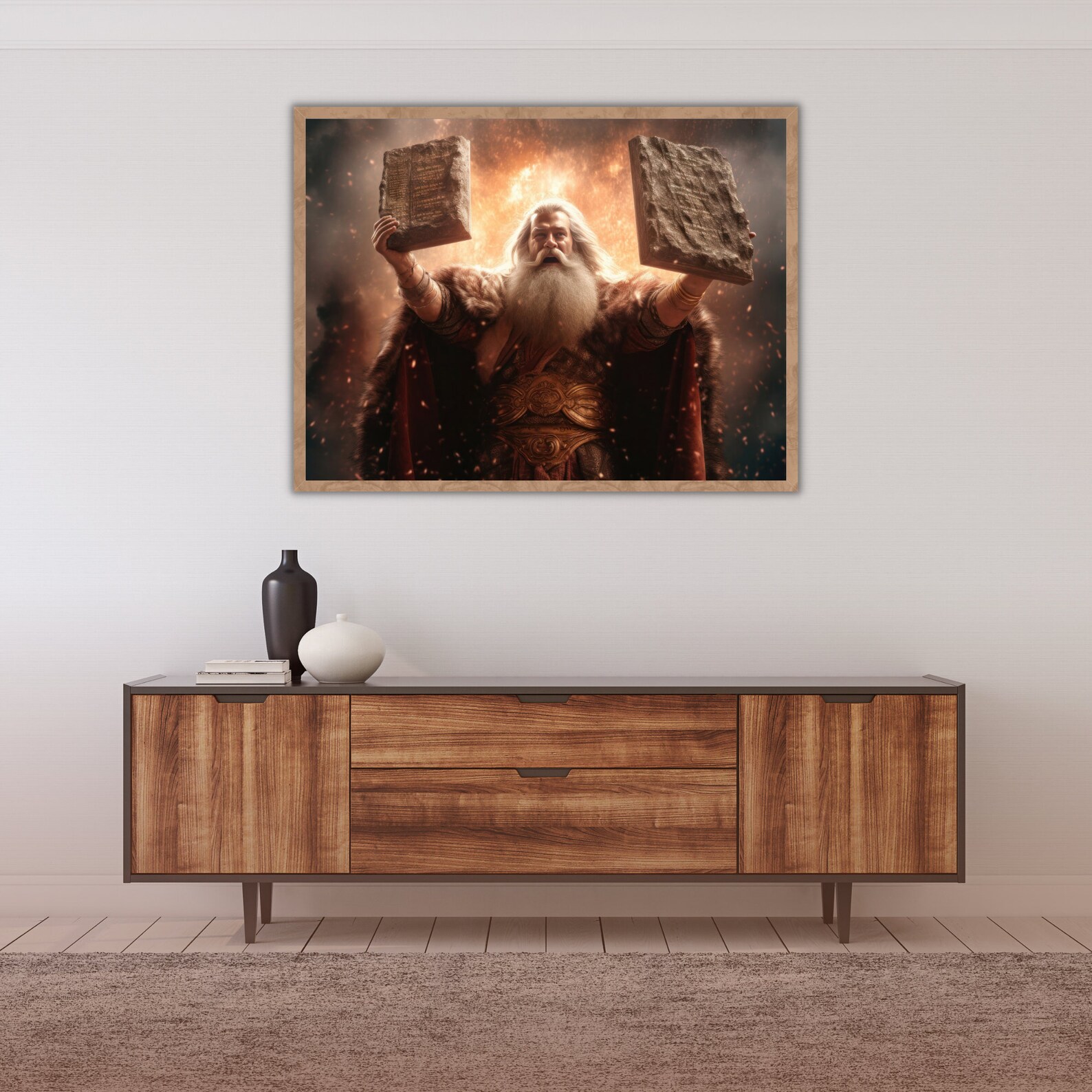 Moses Ten Commandments DIGITAL DOWNLOAD Moses Bible Art - Etsy