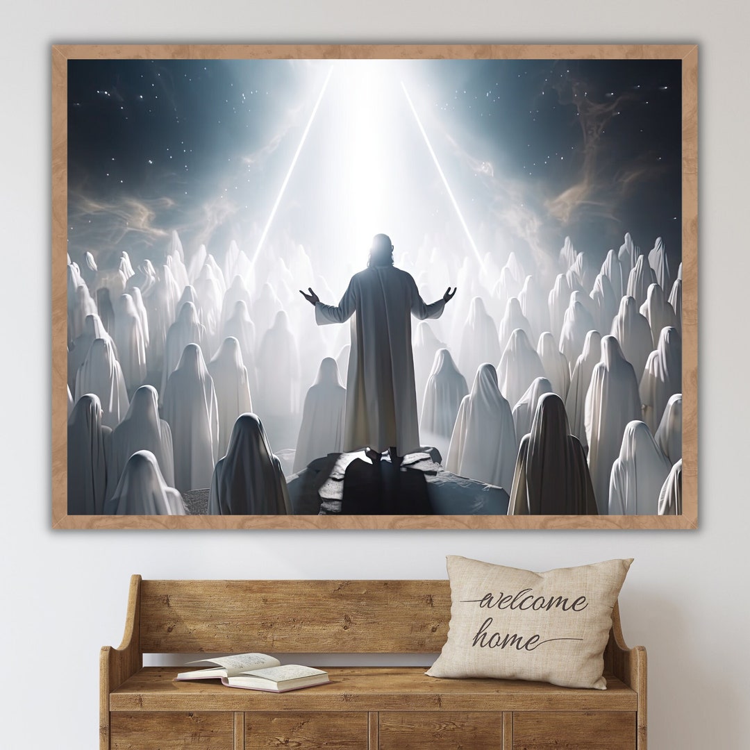 Jesus Und Das Volk DIGITAL DOWNLOAD Jesus Bibel Kunst, Moderne Bibel ...