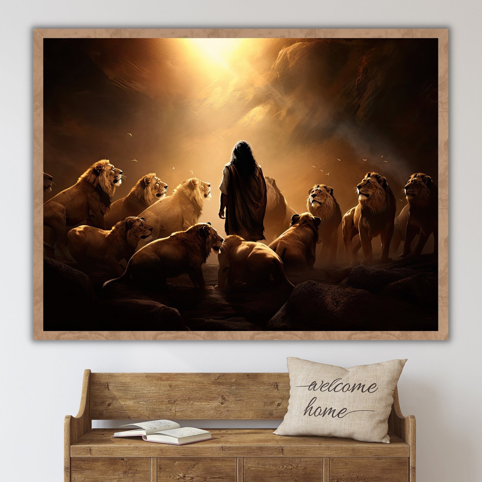 Daniel in the Lion's Den DIGITAL DOWNLOAD Jesus Bible Art - Etsy Canada