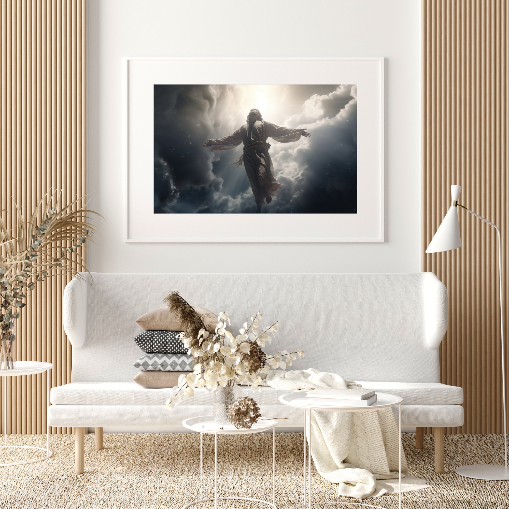 Jesus' Ascension DIGITAL DOWNLOAD Jesus Bible Art, Modern Bible Poster ...