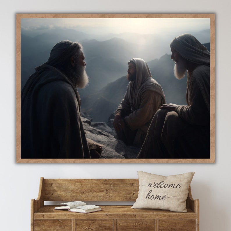 Transfiguration Jesus DIGITAL DOWNLOAD Jesus Bible Art, Modern Bible Poster, Jesus Print Art ...