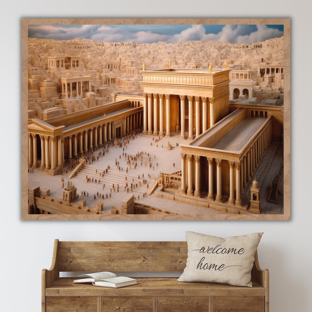 Tempel Jerusalem DIGITAL DOWNLOAD Jesus Bibel Kunst, Moderne Bibel ...