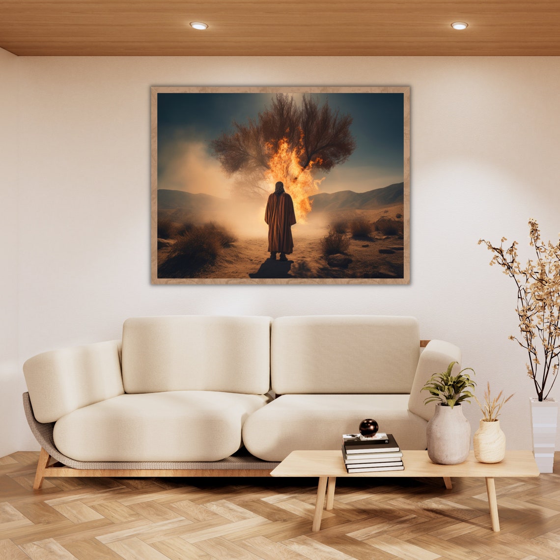 Burning Bush DIGITAL DOWNLOAD Jesus Bible Art Modern Bible - Etsy