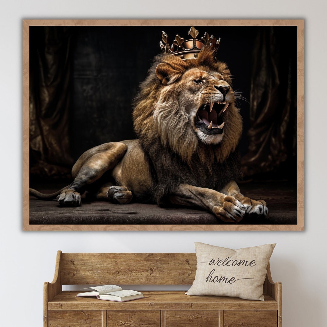 Lion of Judah DIGITAL DOWNLOAD Jesus Bible Art, Modern Bible Poster ...