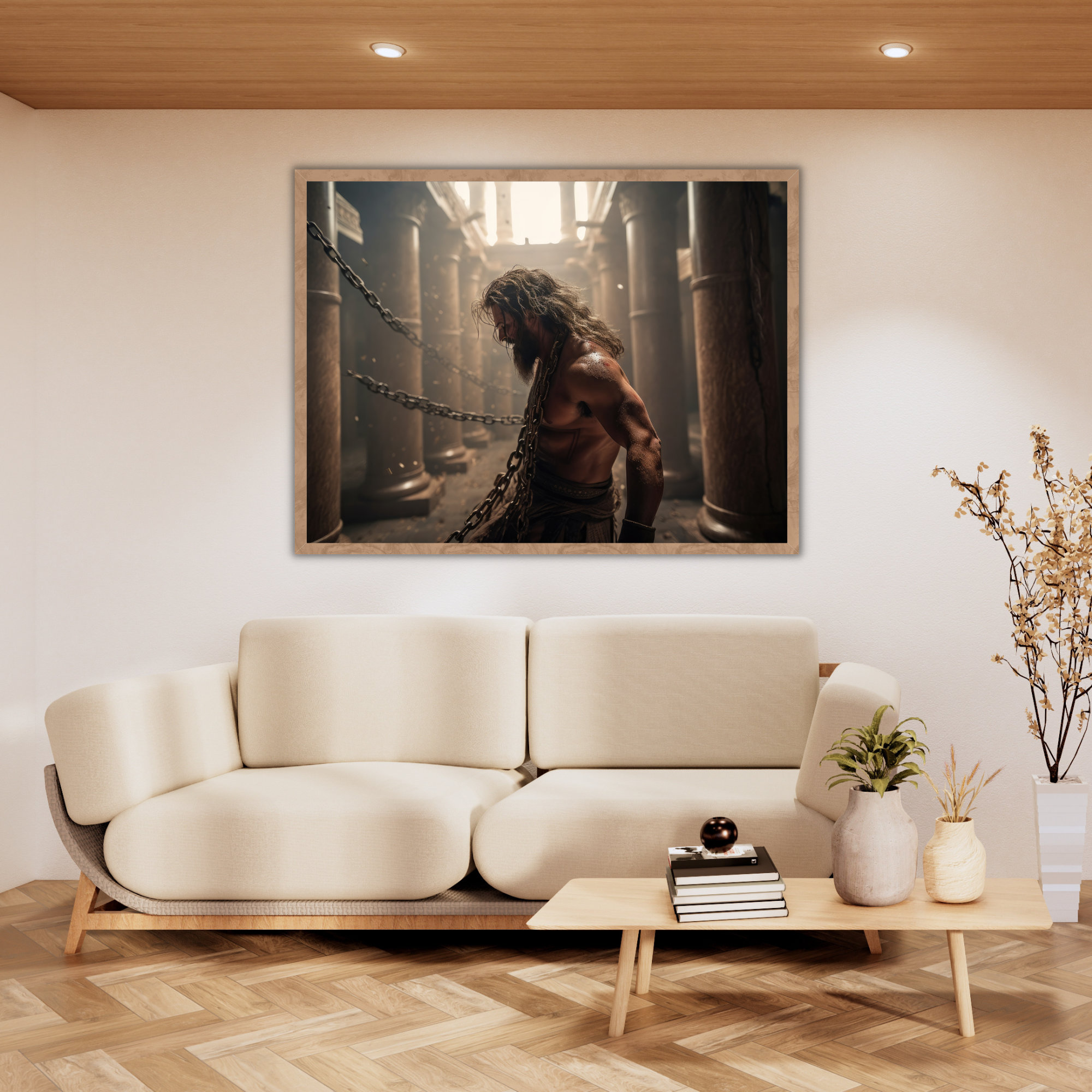 Samson Strong Believe Last Pray in Chains Wandkunst Simson - Etsy