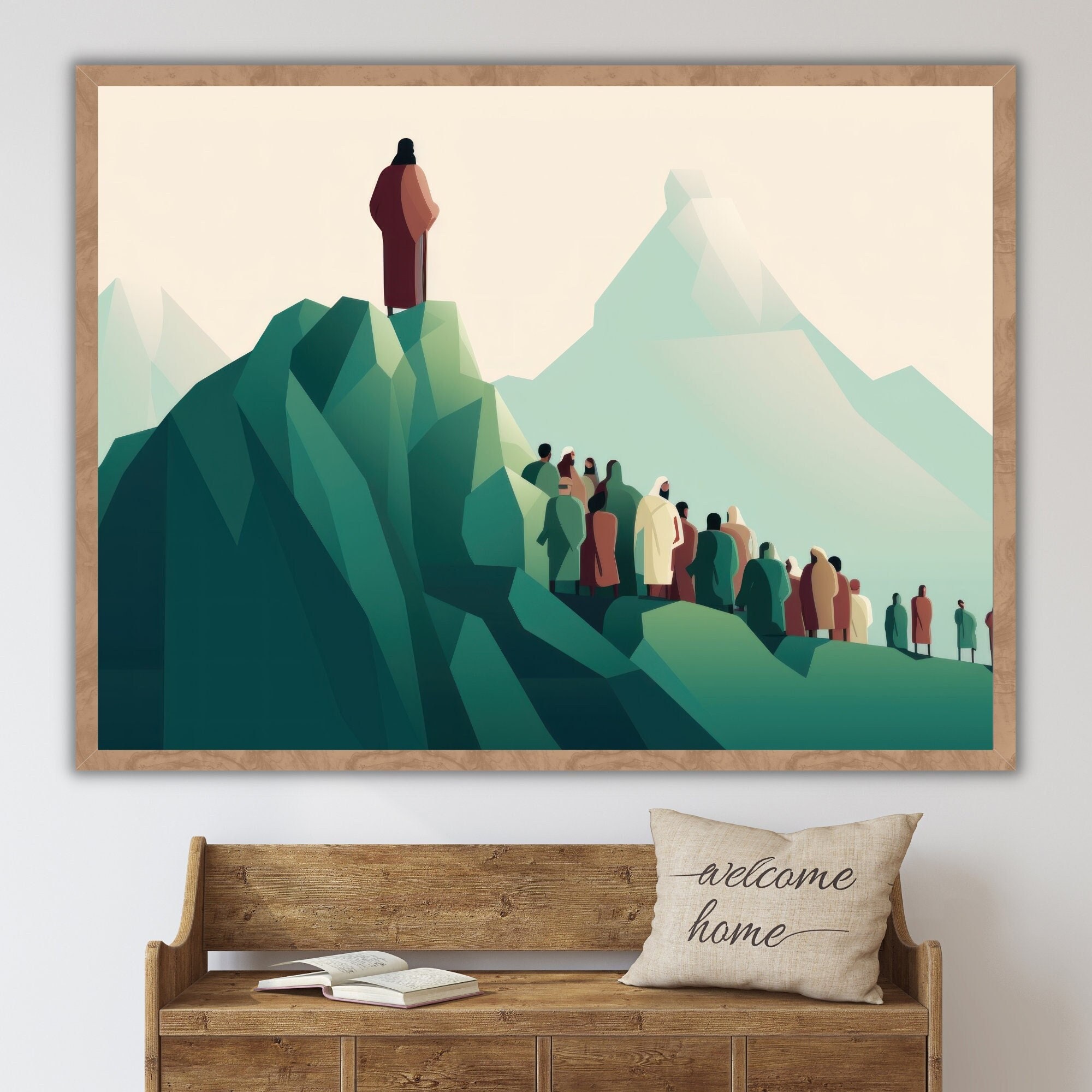 Jesus Sermon on the Mountain, Minimalistic, DIGITAL DOWNLOAD Jesus ...