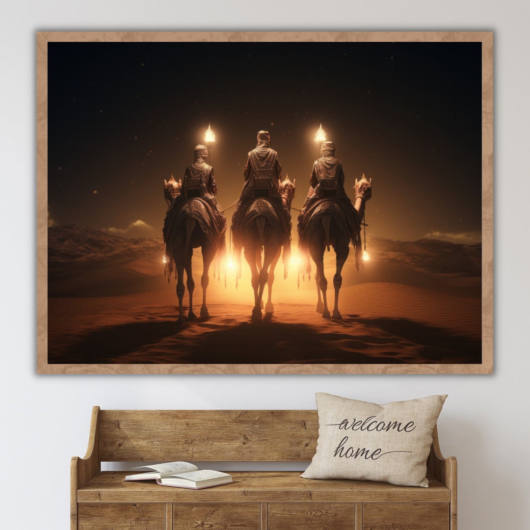 Wise Men, Magi, Three Kings, DIGITAL DOWNLOAD Jesus Bible Art, Modern ...