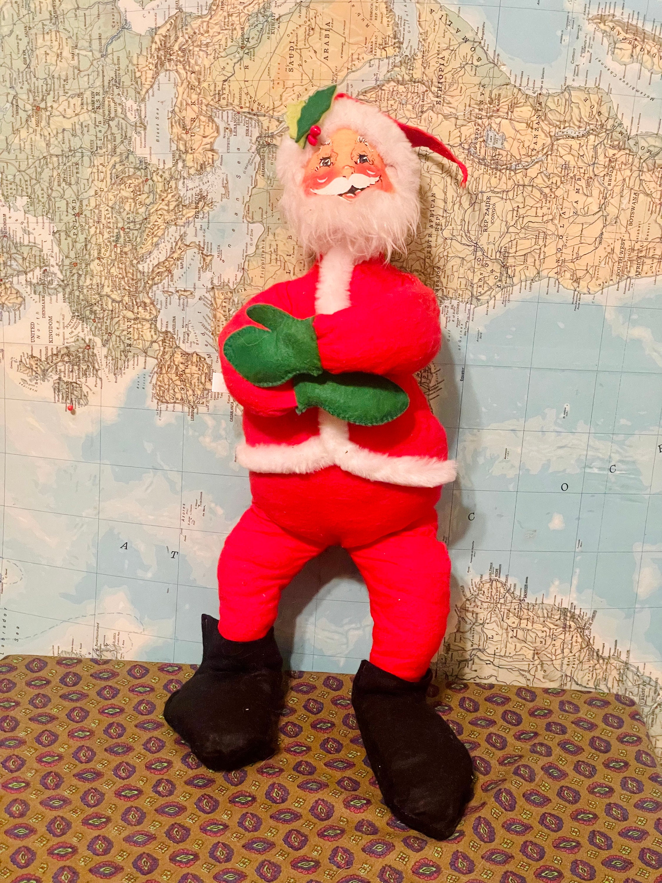 1963 Annalee Mobilitee Dolls Vintage Large Santa Clause - Etsy