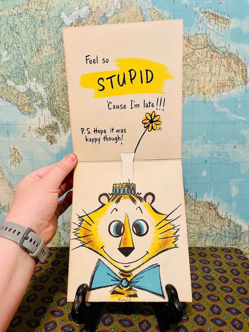 Vintage Hallmark Belated Birthday Card With Moving Parts - Etsy