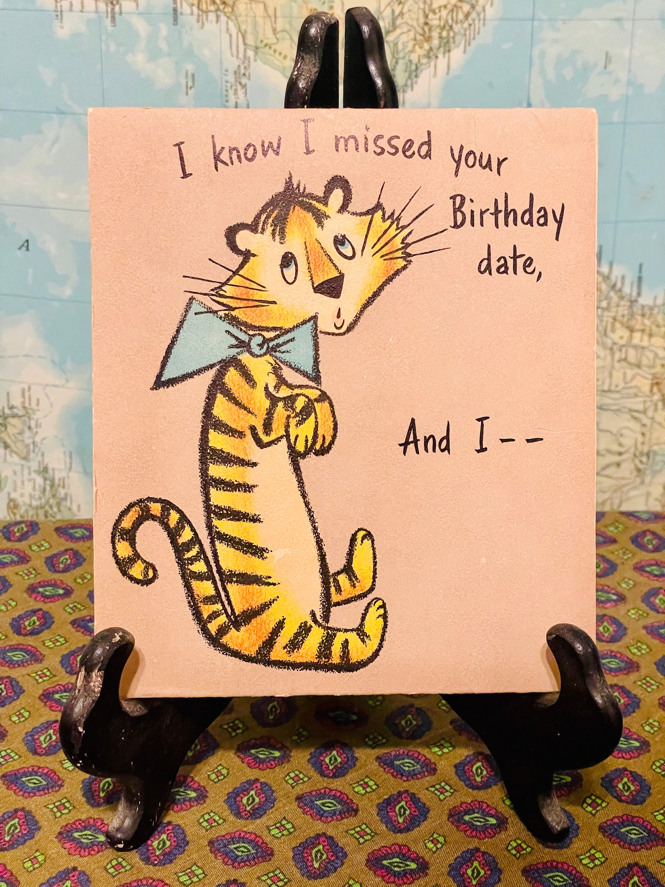 Vintage Hallmark Belated Birthday Card With Moving Parts - Etsy