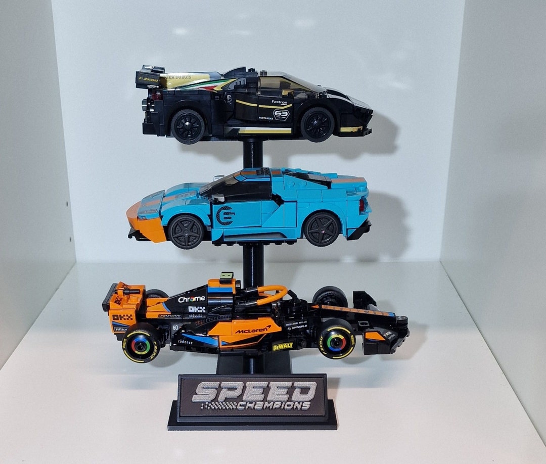 Customisable Branded Triple Riser Display Stand for Lego Speed ...