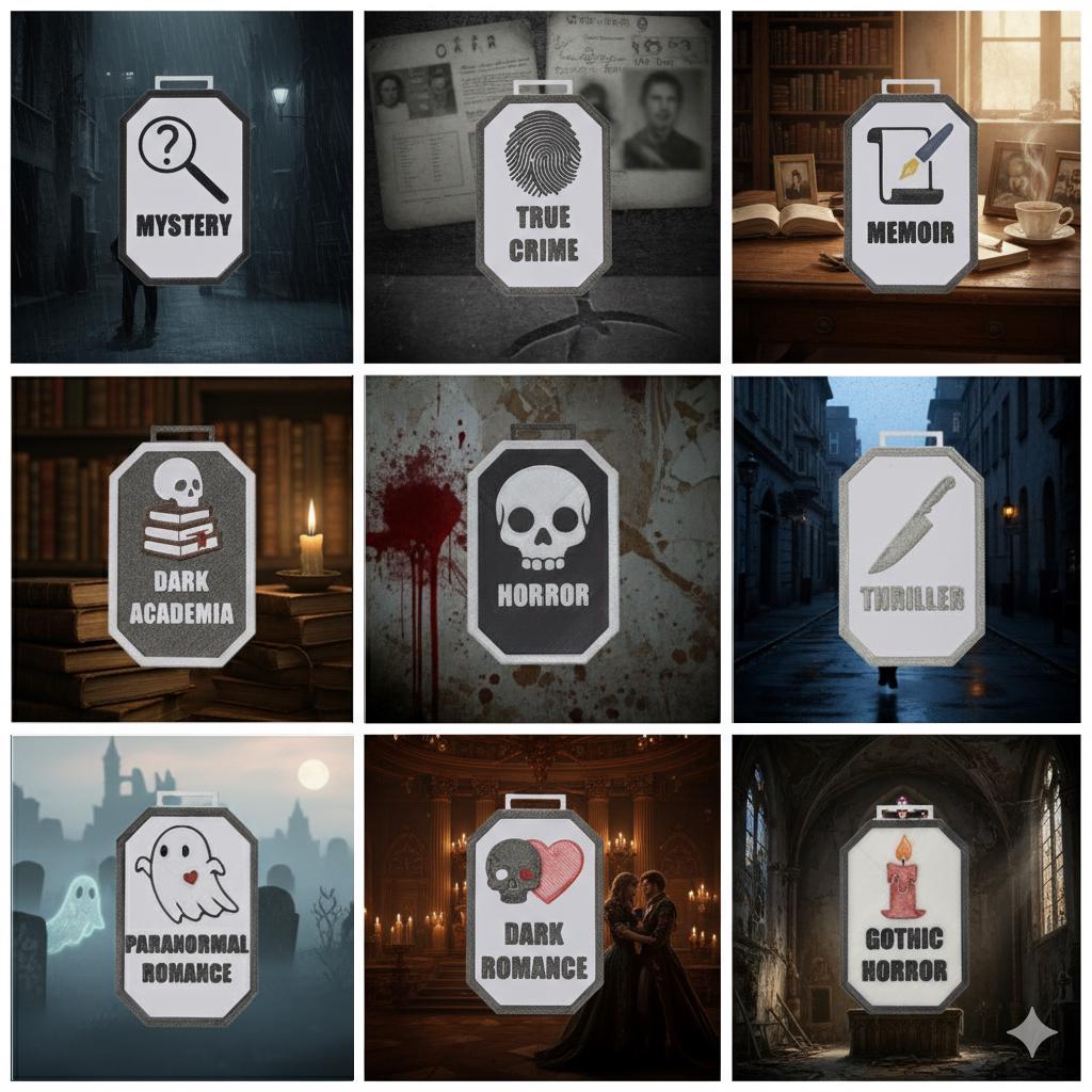 Bookshelf Genre Divider Signs - Customisable Library Organisers - Book ...