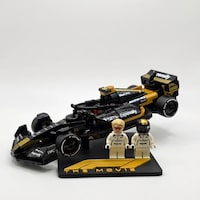 V2 6 Car Tilted Bburago 1:43 1/43 F1 Formula 1 Race Car Display Stand W ...